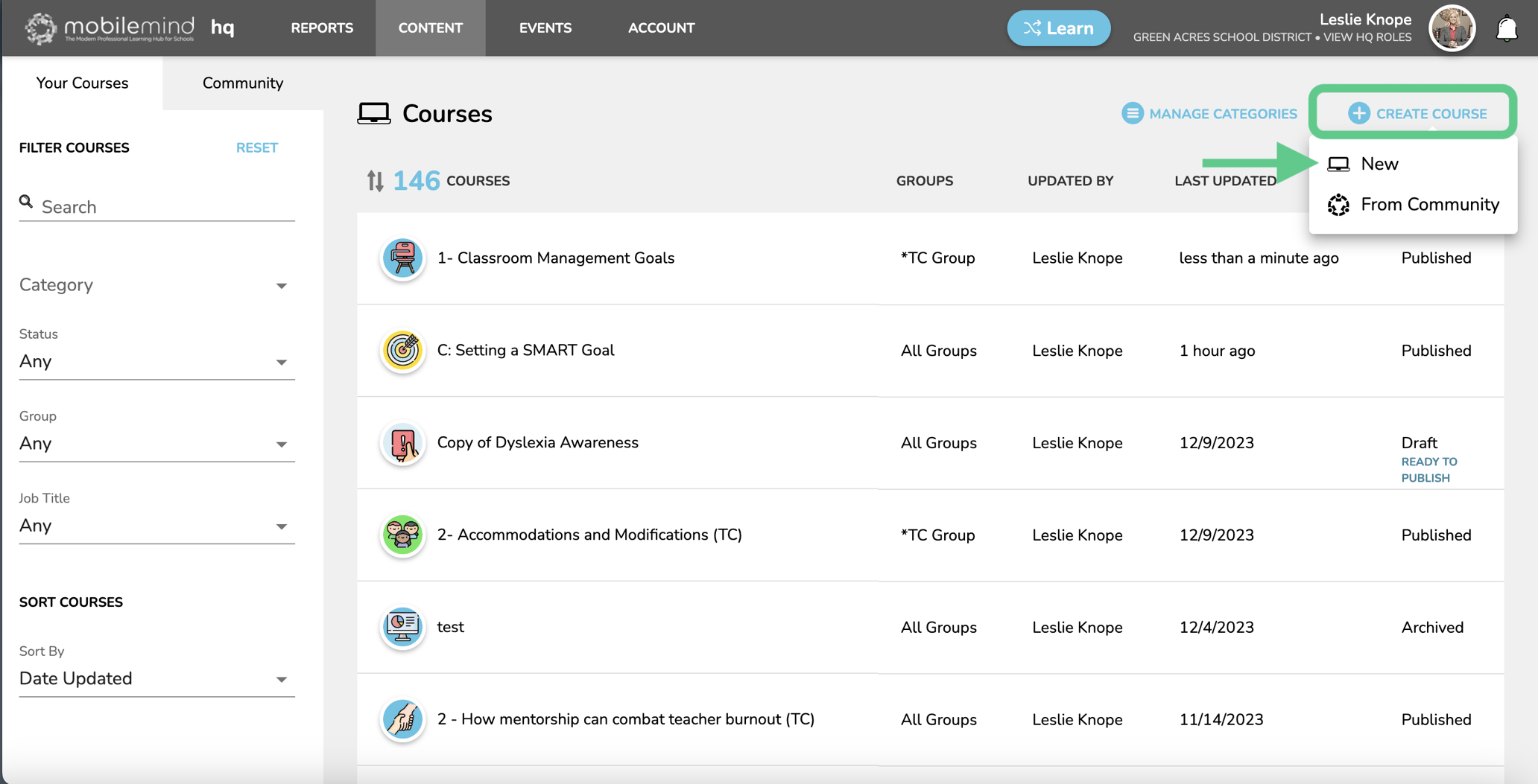 Creating Courses 101